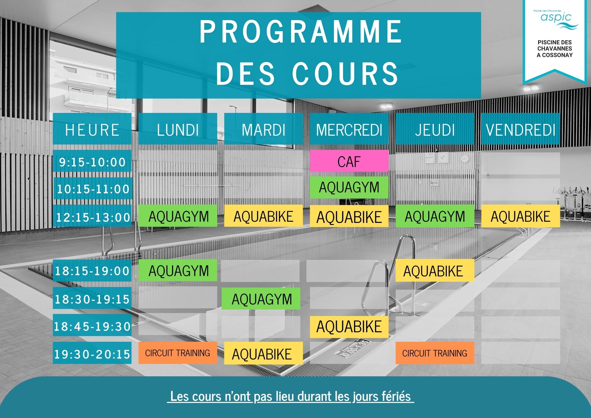 Aquagym / Aquabike / Fitness - Piscine des Chavannes
